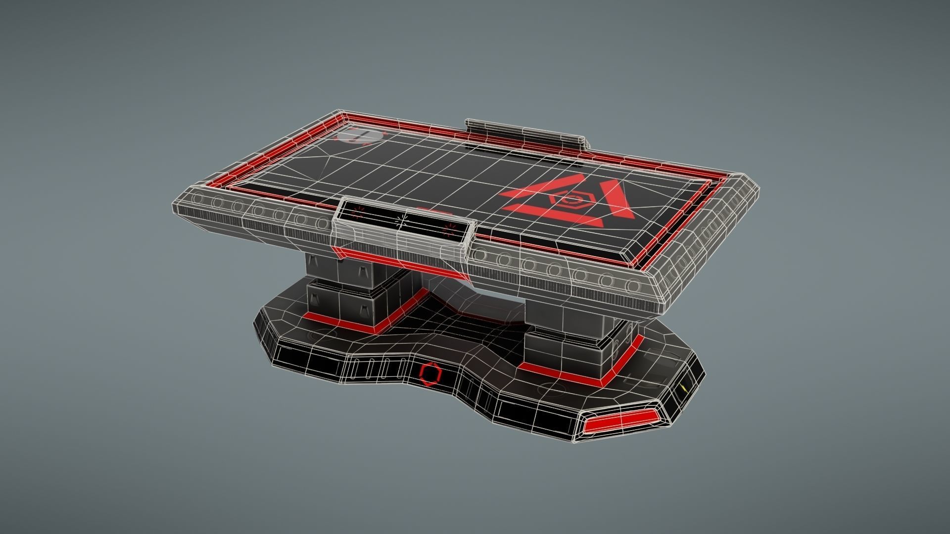 3D model Scifi Table VR / AR / low-poly | CGTrader
