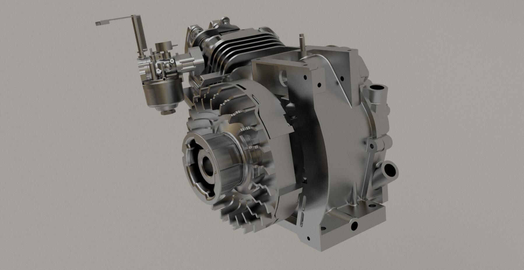Four-stroke engine 3D model | CGTrader