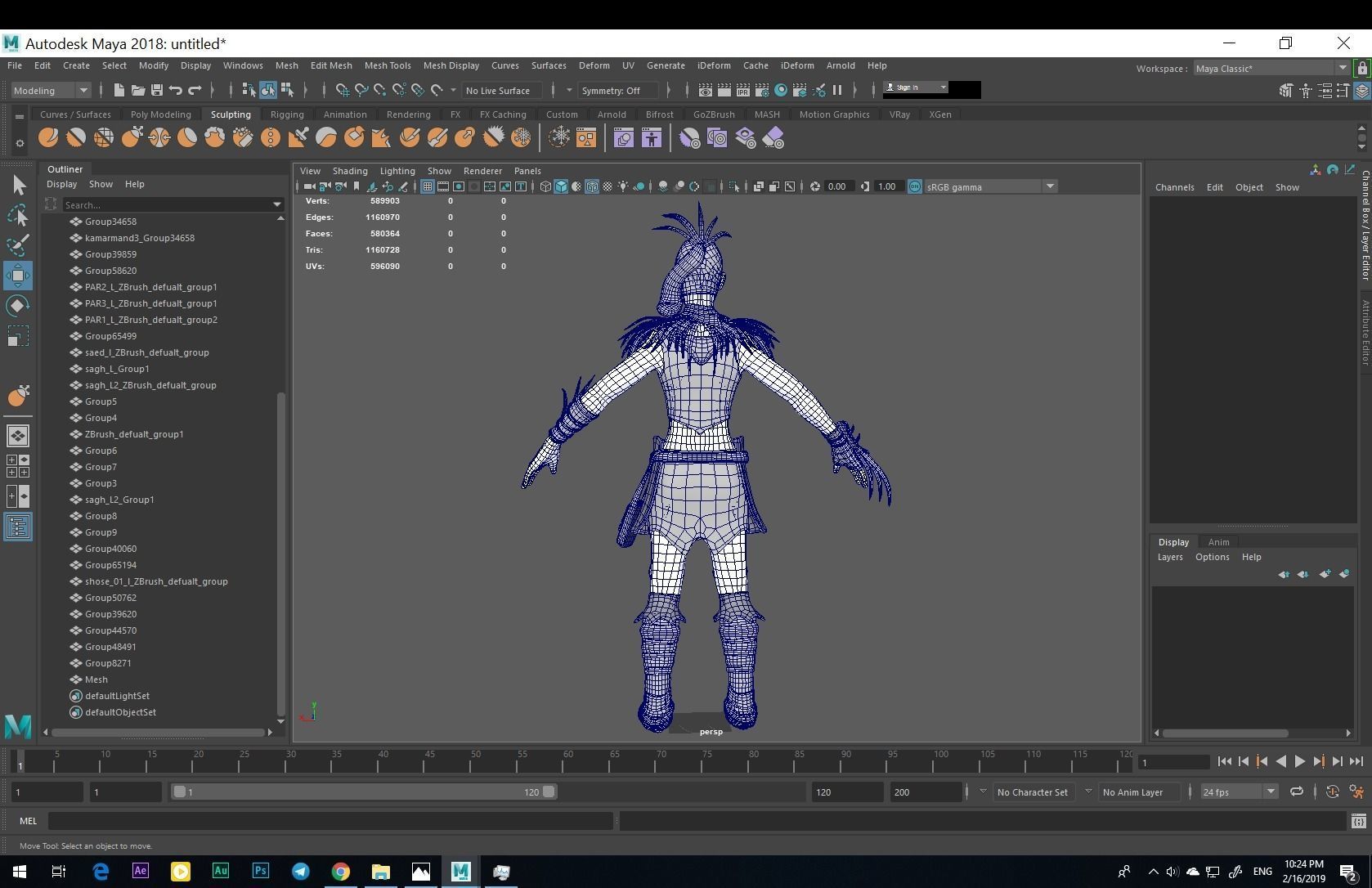 Female fighter character free VR / AR / low-poly 3D model animated ...