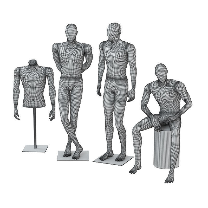Faceless male mannequins 33 3D model | CGTrader