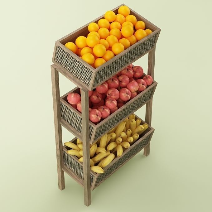 Store Fruits Stand 10 3D model | CGTrader