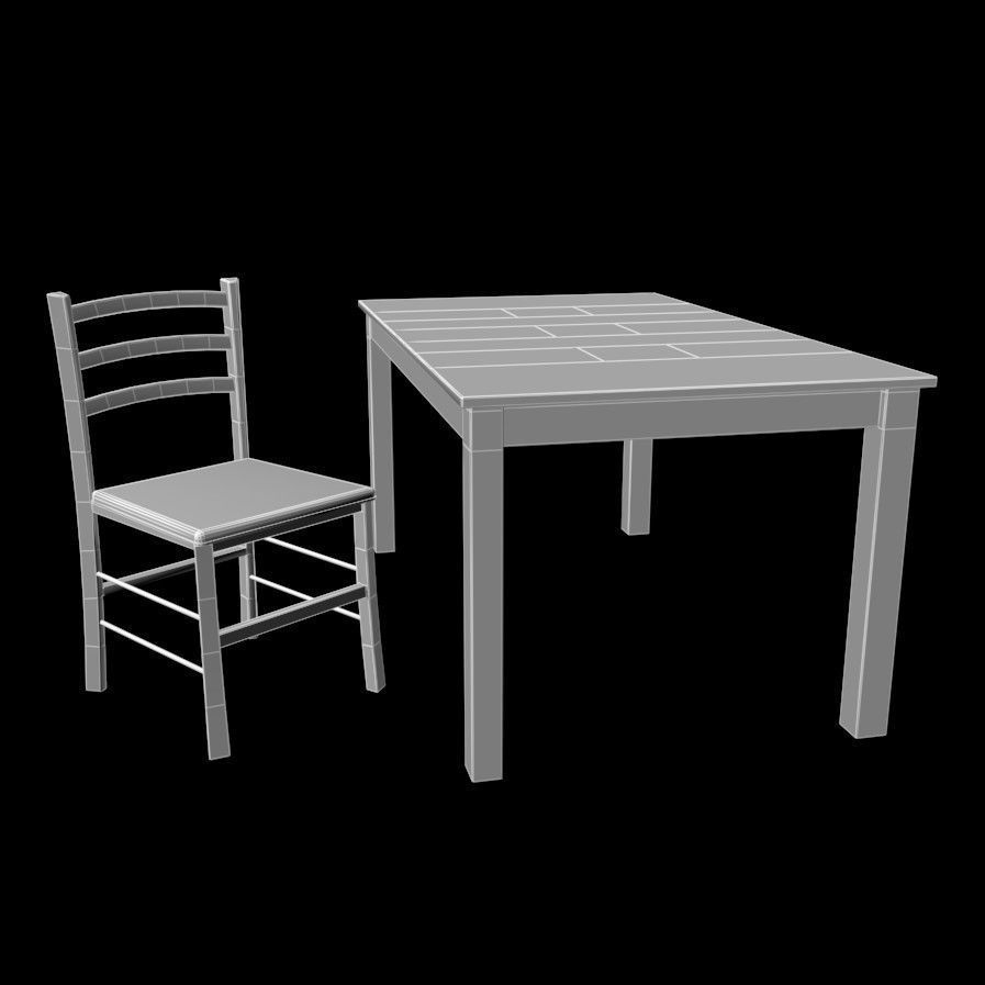 Dining table Antila E and chair Venice 3D model | CGTrader