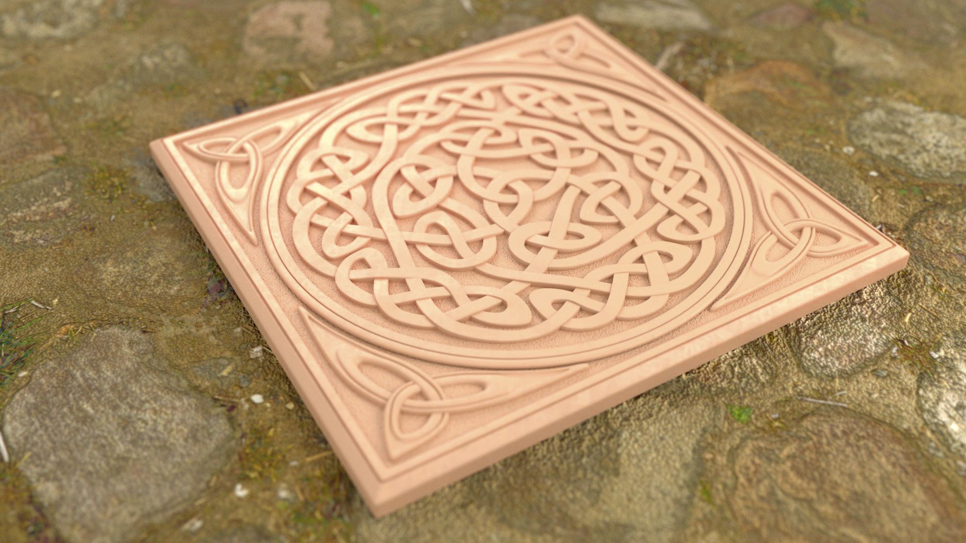 Celtic ceramic tile 3D model | CGTrader