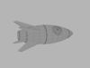 3D model Spaceship rocketship cartoon simple High and Low Poly VR / AR ...