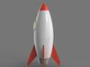3D model Spaceship rocketship cartoon simple High and Low Poly VR / AR ...