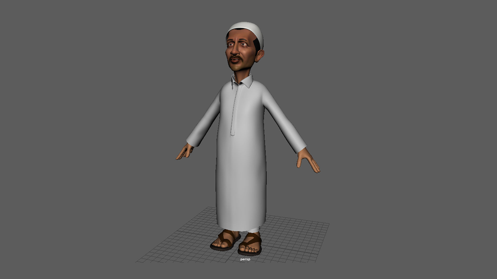 Poor Arab Saudi Man 3D model animated | CGTrader