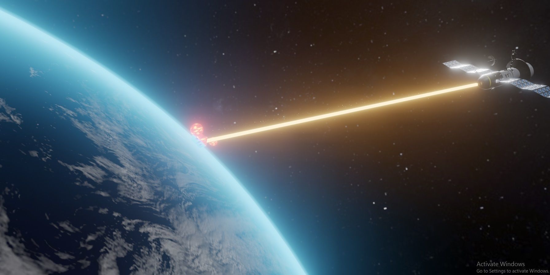 satellite blowing up planet earth 3D model animated | CGTrader