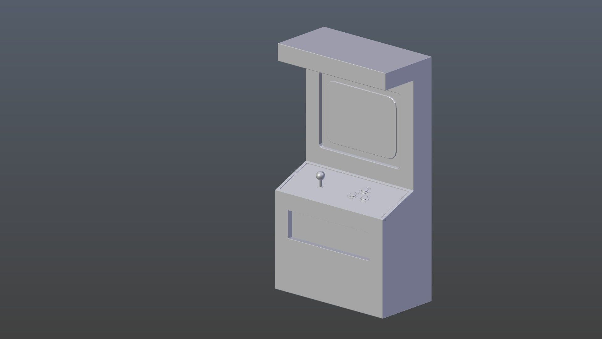 Low poly Retro arcade machine 3D model | CGTrader