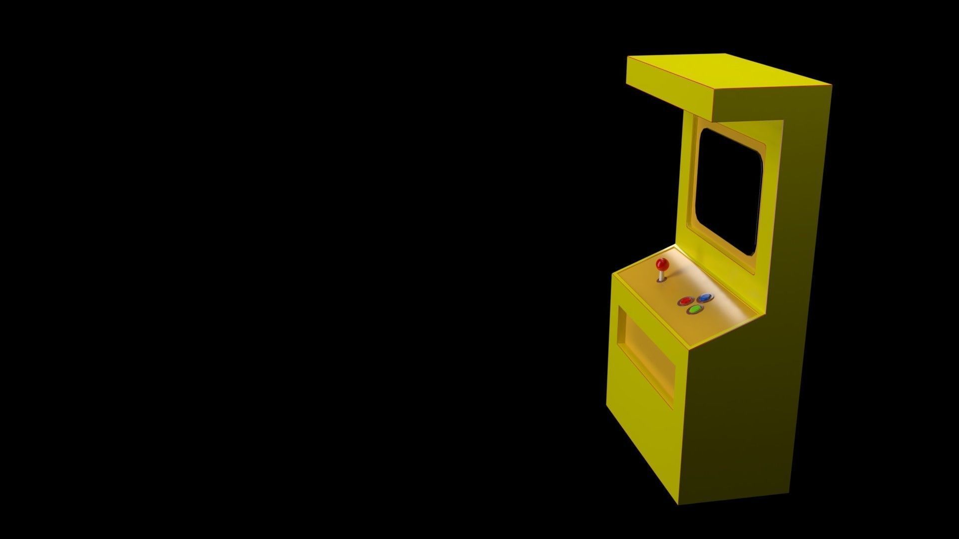 Low poly Retro arcade machine 3D model | CGTrader