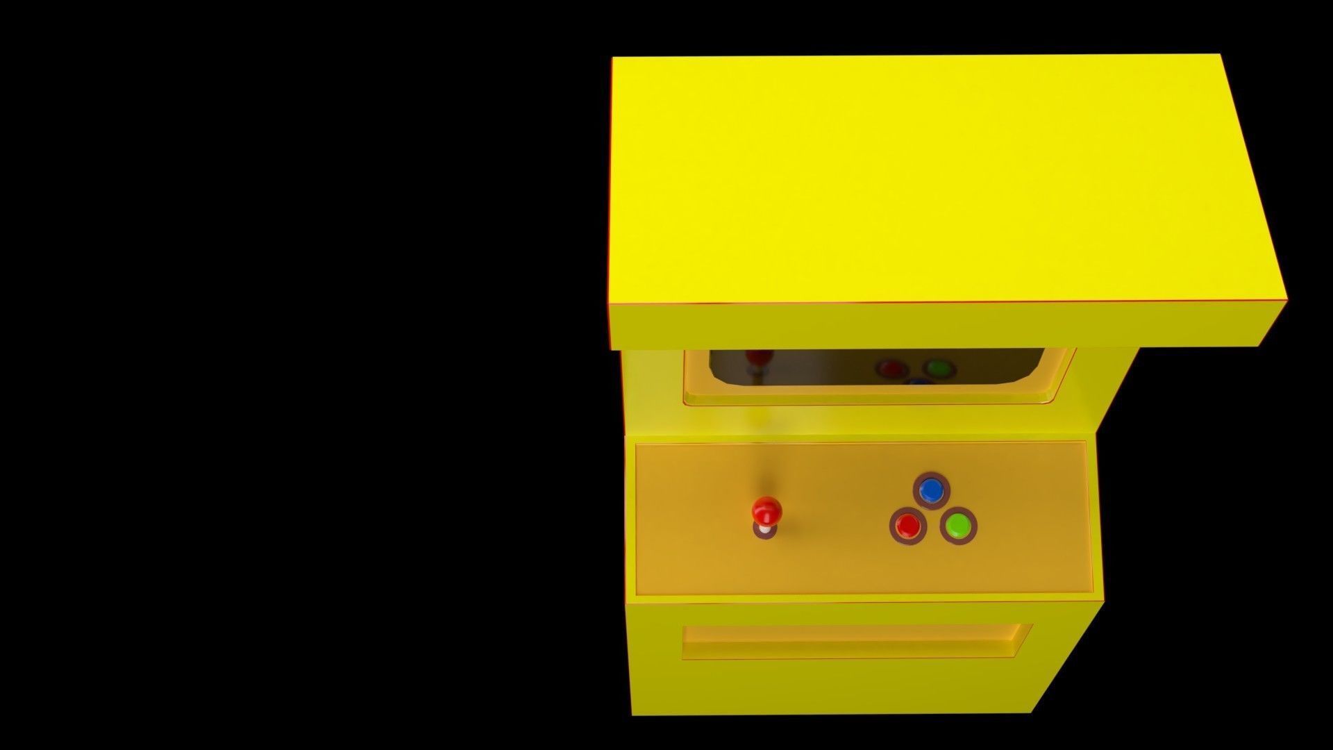 Low poly Retro arcade machine 3D model | CGTrader