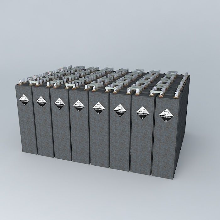 Battery Bank Lead Acid submarine battery free 3D model | CGTrader