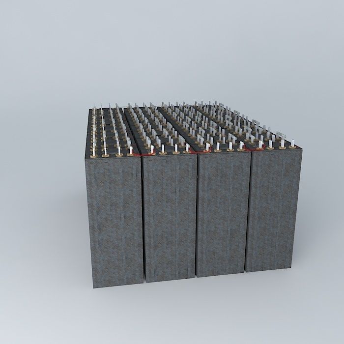 Battery Bank Lead Acid submarine battery free 3D model | CGTrader