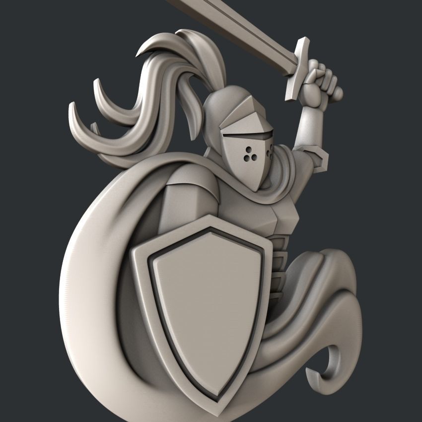 3d STL models for CNC router or 3d printer knight 3D model 3D printable ...