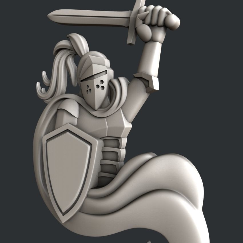 3d STL models for CNC router or 3d printer knight 3D model 3D printable ...