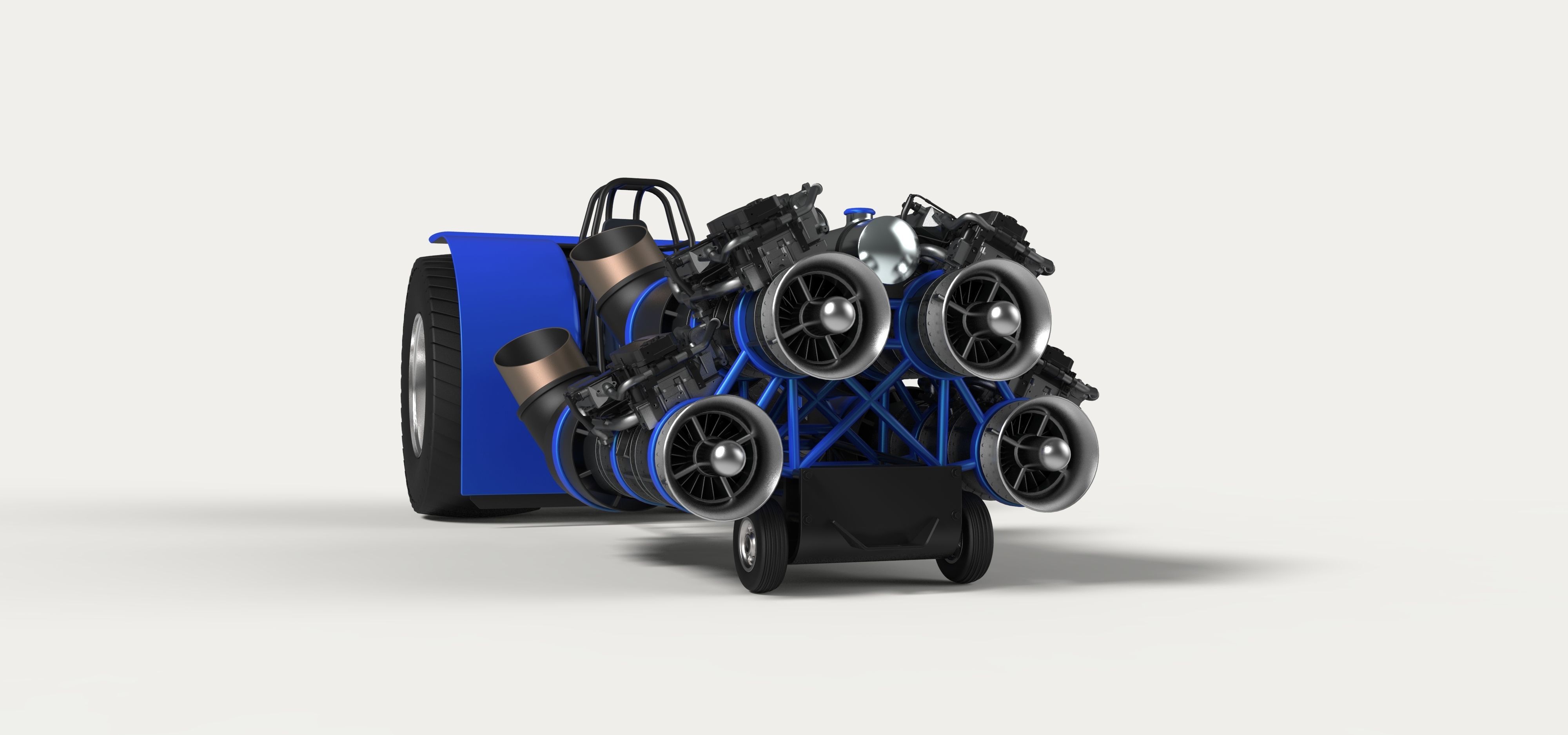 Jet pulling tractor 2 3D model | CGTrader