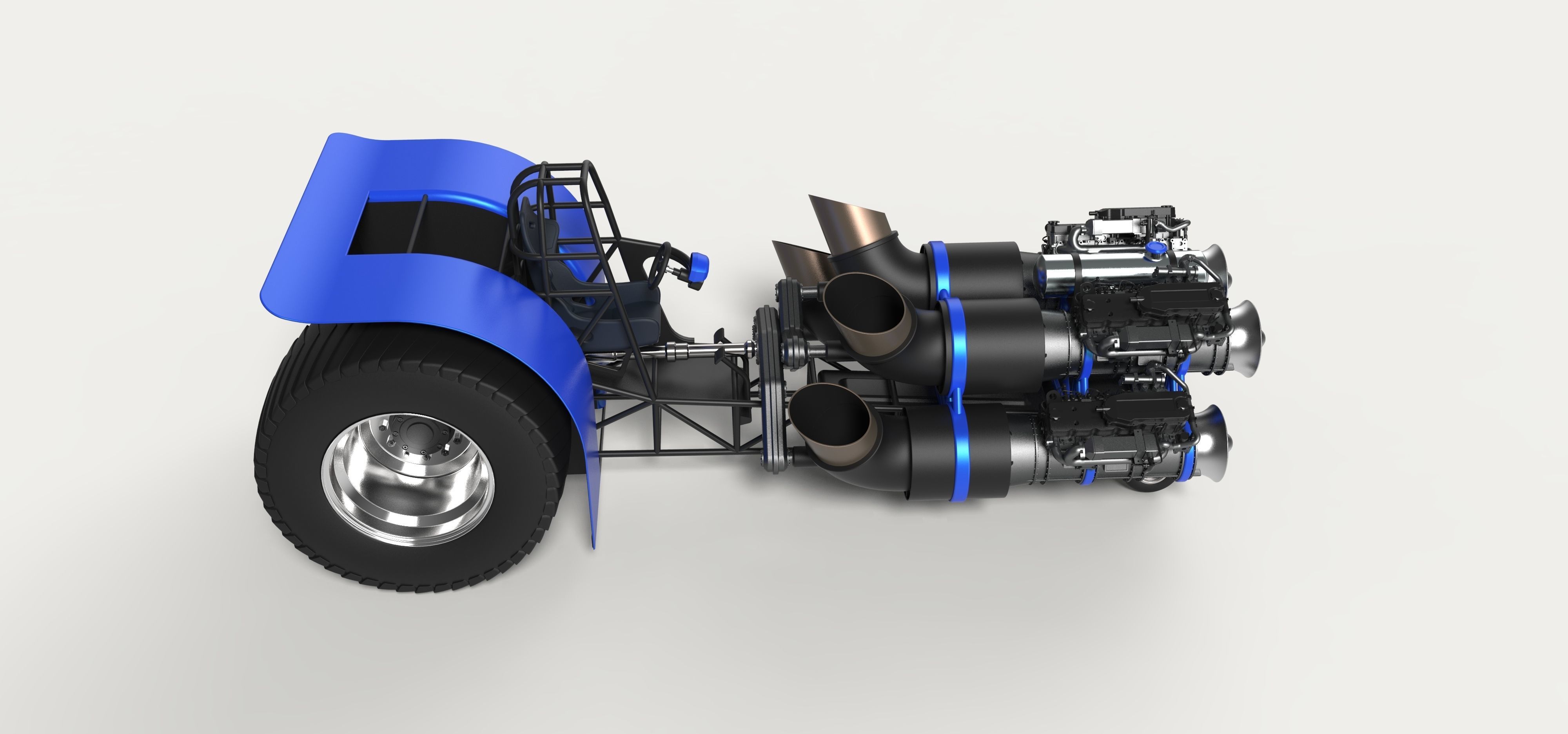 Jet pulling tractor 2 3D model | CGTrader