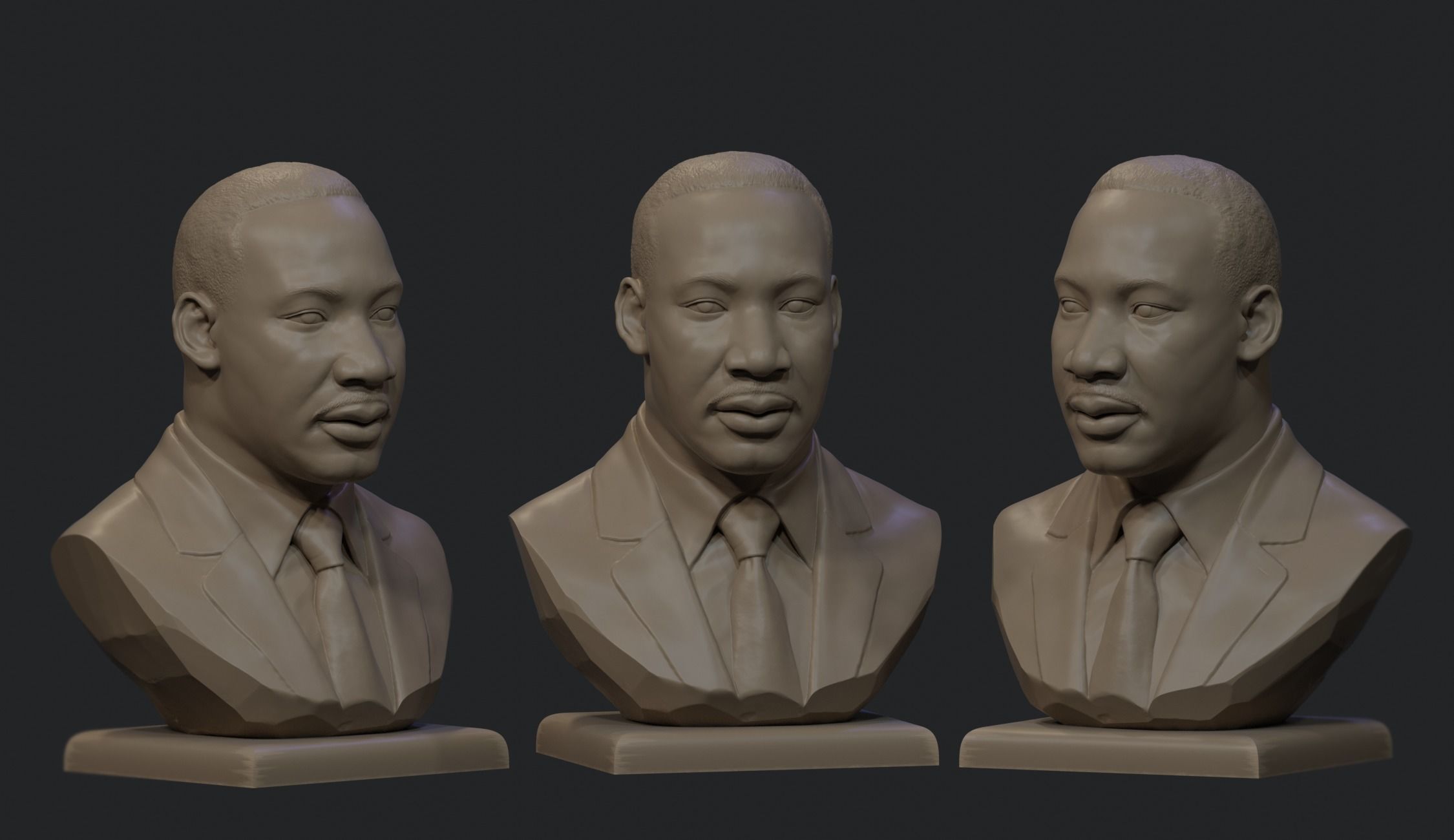 Martin Luther King Jr 3D model 3D printable | CGTrader