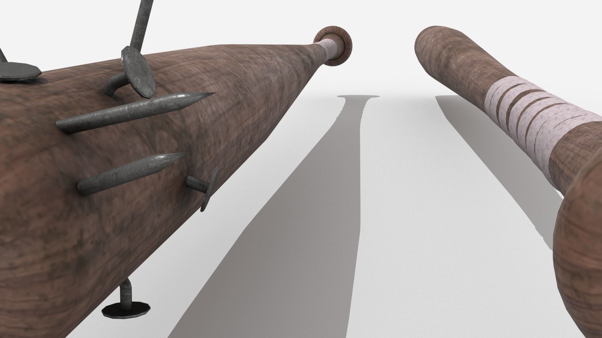 3D model Survival Kit - Baseball Bats with Nails VR / AR / low-poly ...