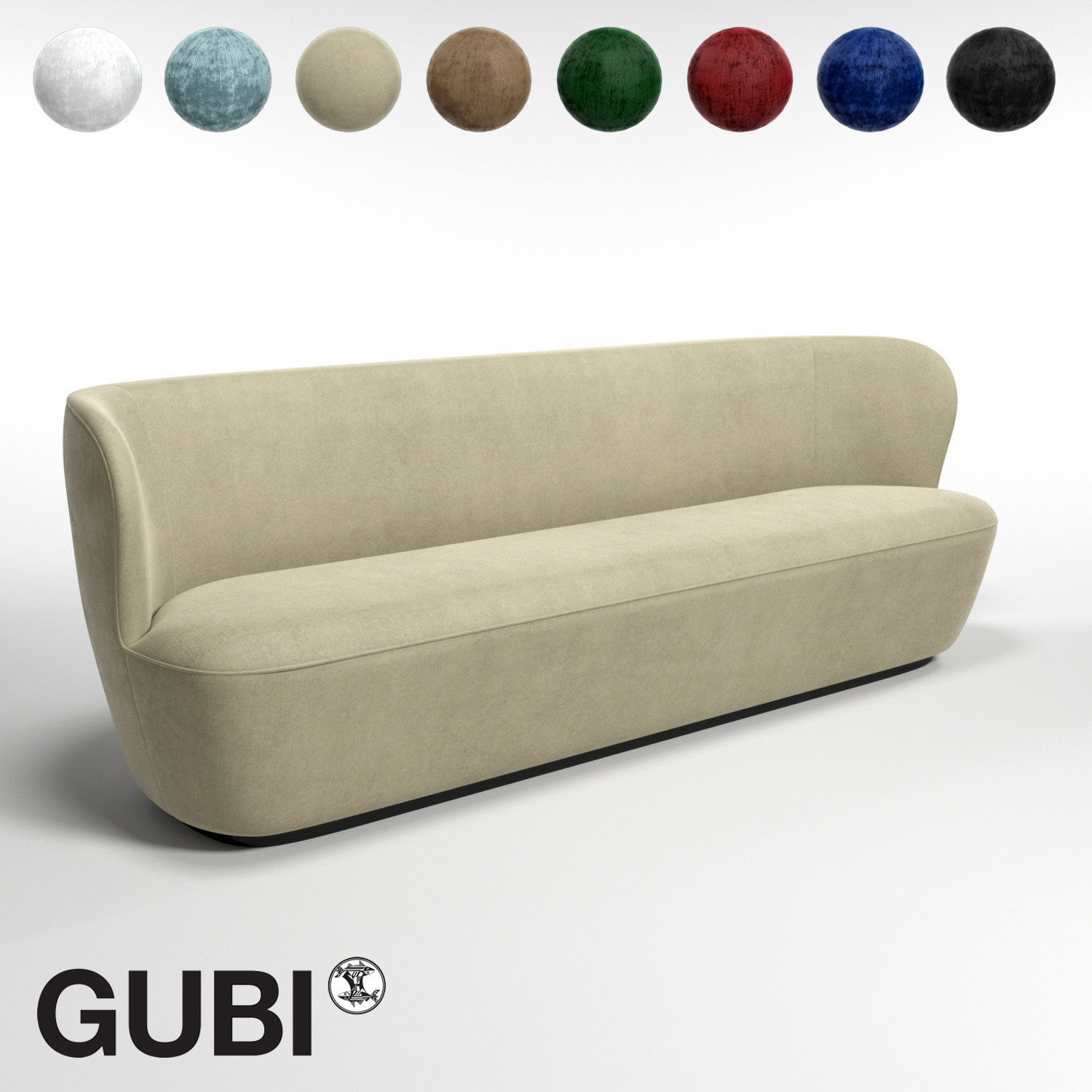GUBI Stay Sofa W220 3D model | CGTrader