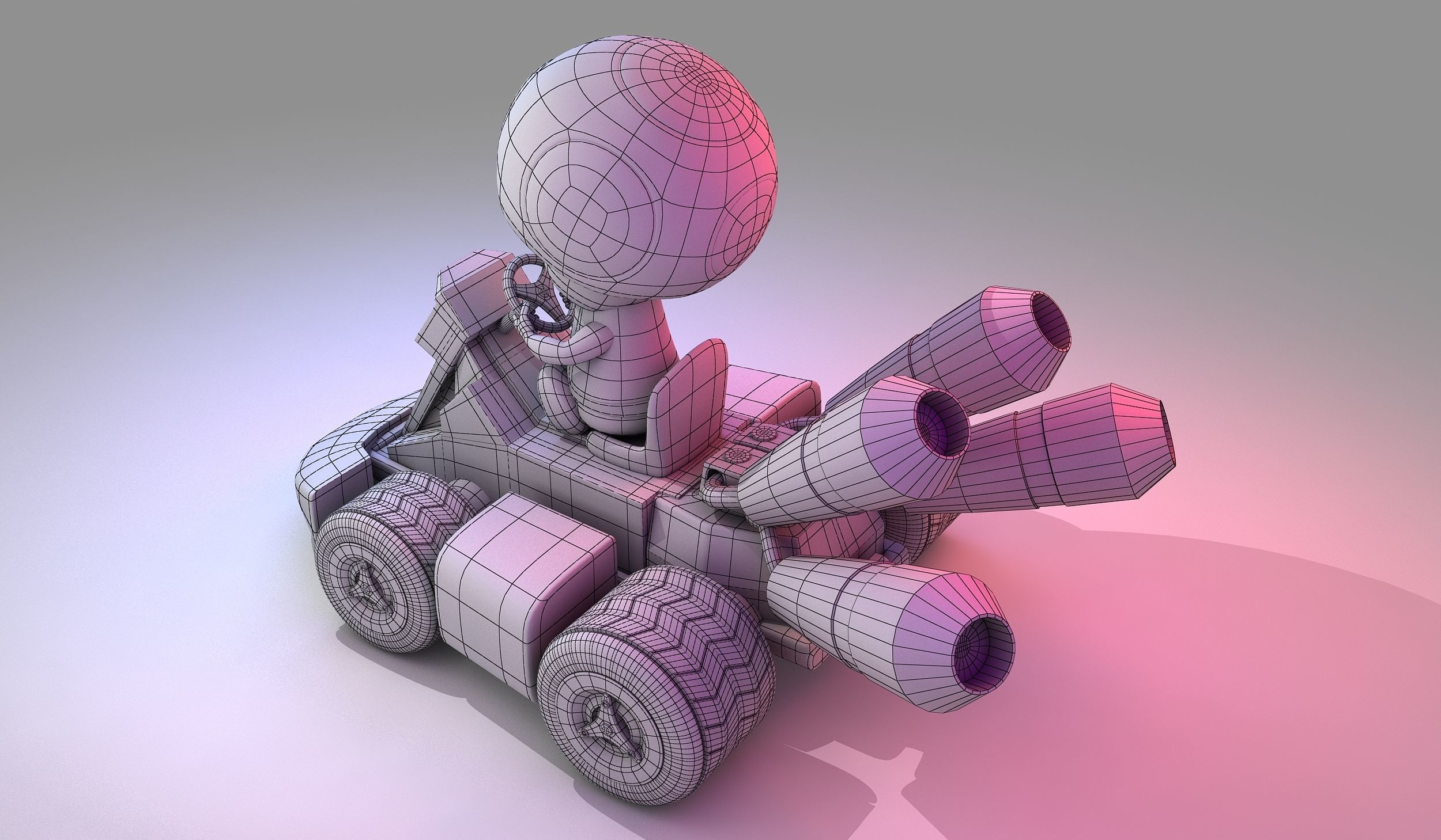 3D model Toad from Mario Kart - Nintendo 3D model VR / AR / low-poly ...