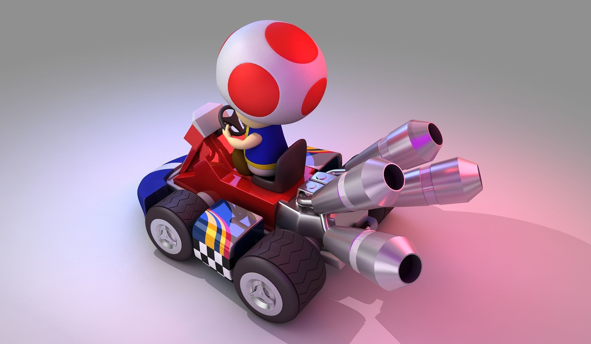 3D model Toad from Mario Kart - Nintendo 3D model VR / AR / low-poly ...