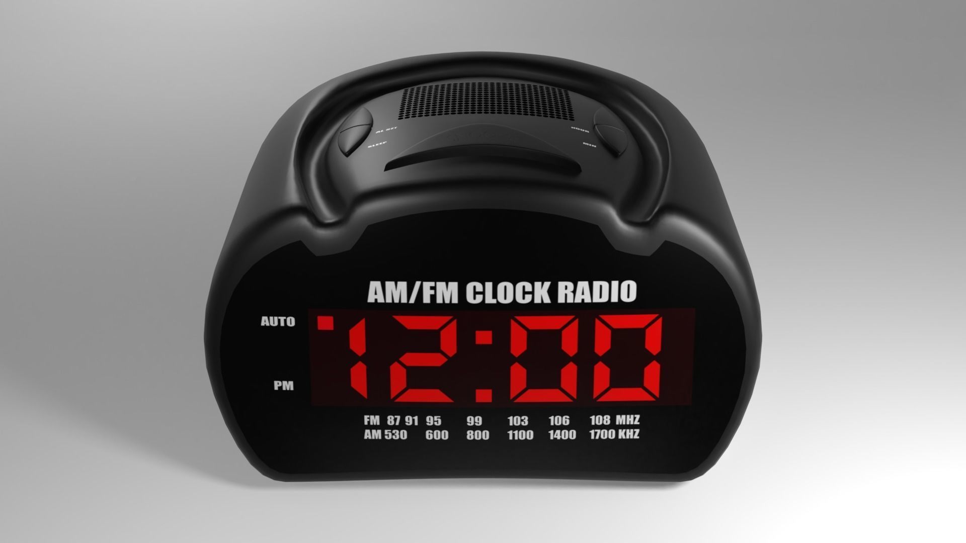 3D model Digital Clock Radio VR / AR / low-poly | CGTrader