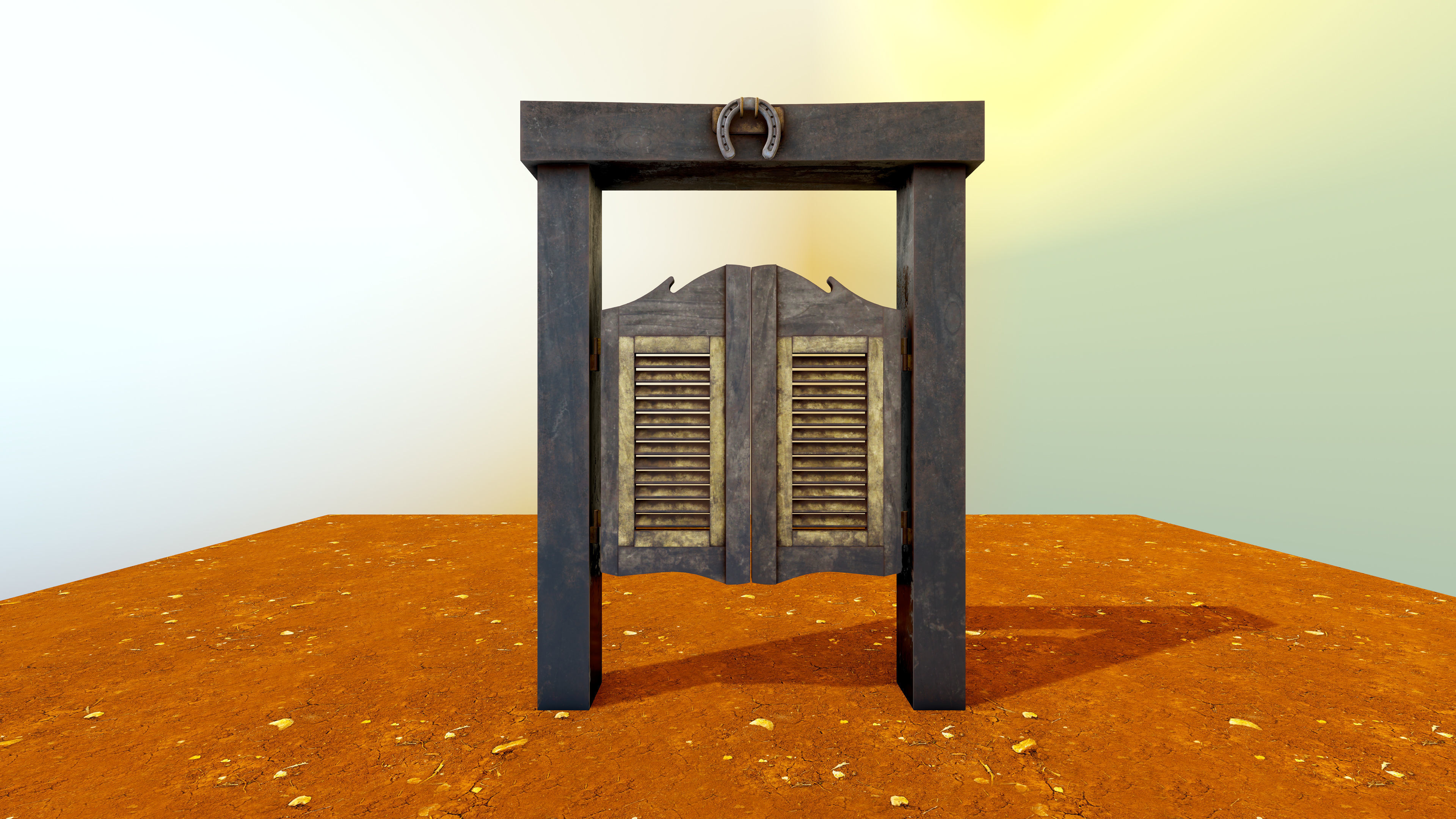 3D model Saloon Door VR / AR / low-poly rigged animated | CGTrader