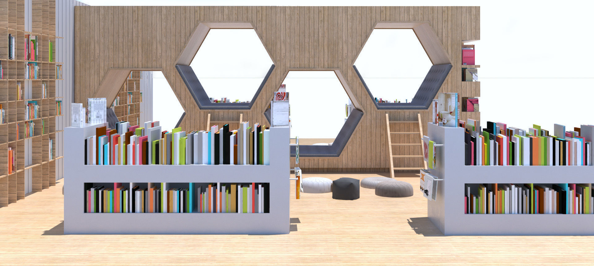 Children reading area set 3D model | CGTrader