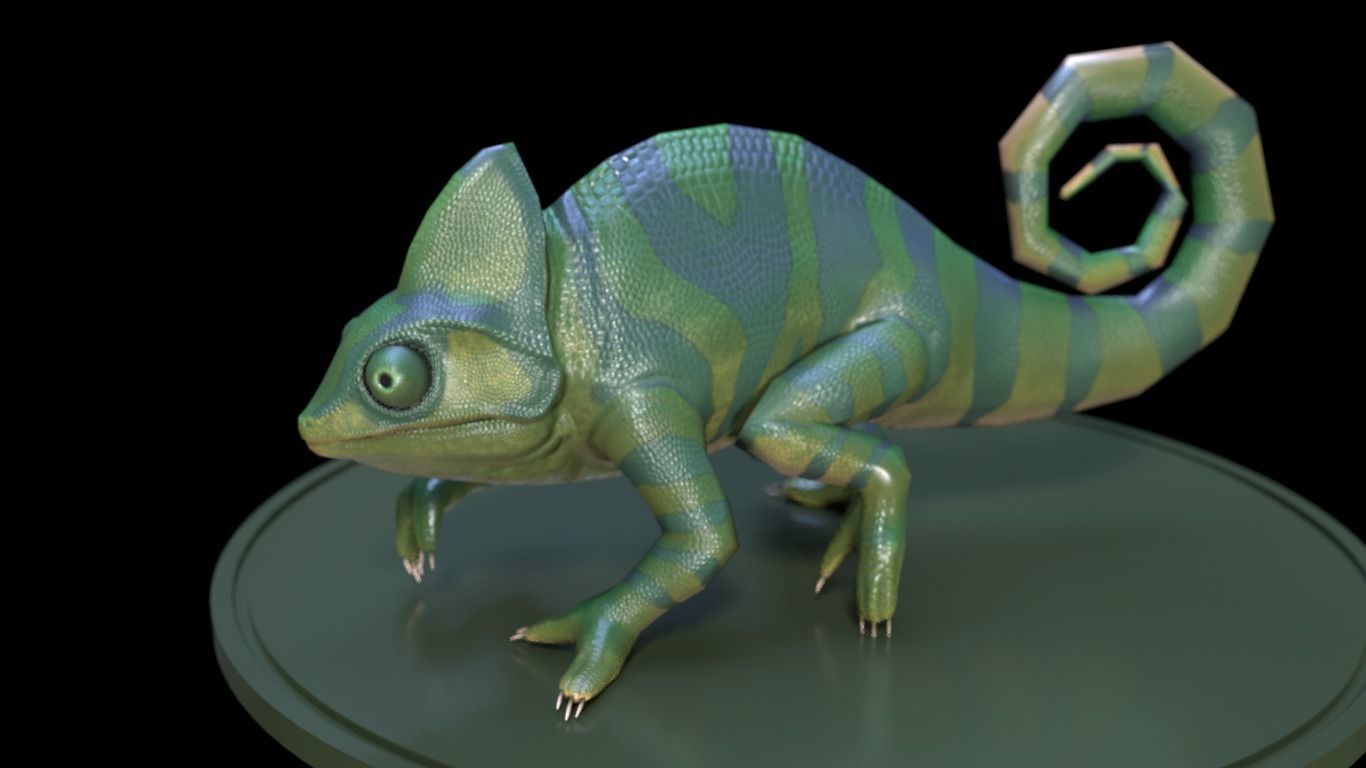 3D model 3D Chameleon VR / AR / low-poly | CGTrader