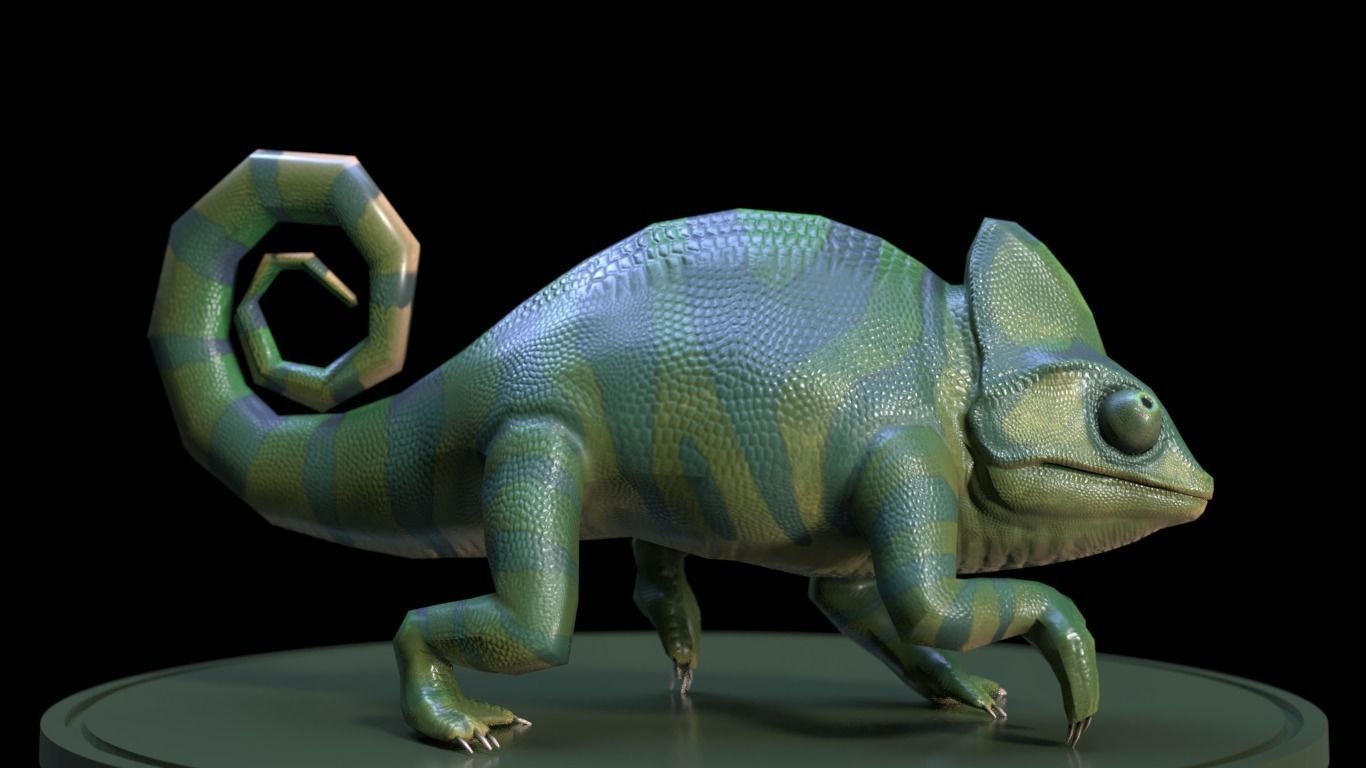3D model 3D Chameleon VR / AR / low-poly | CGTrader