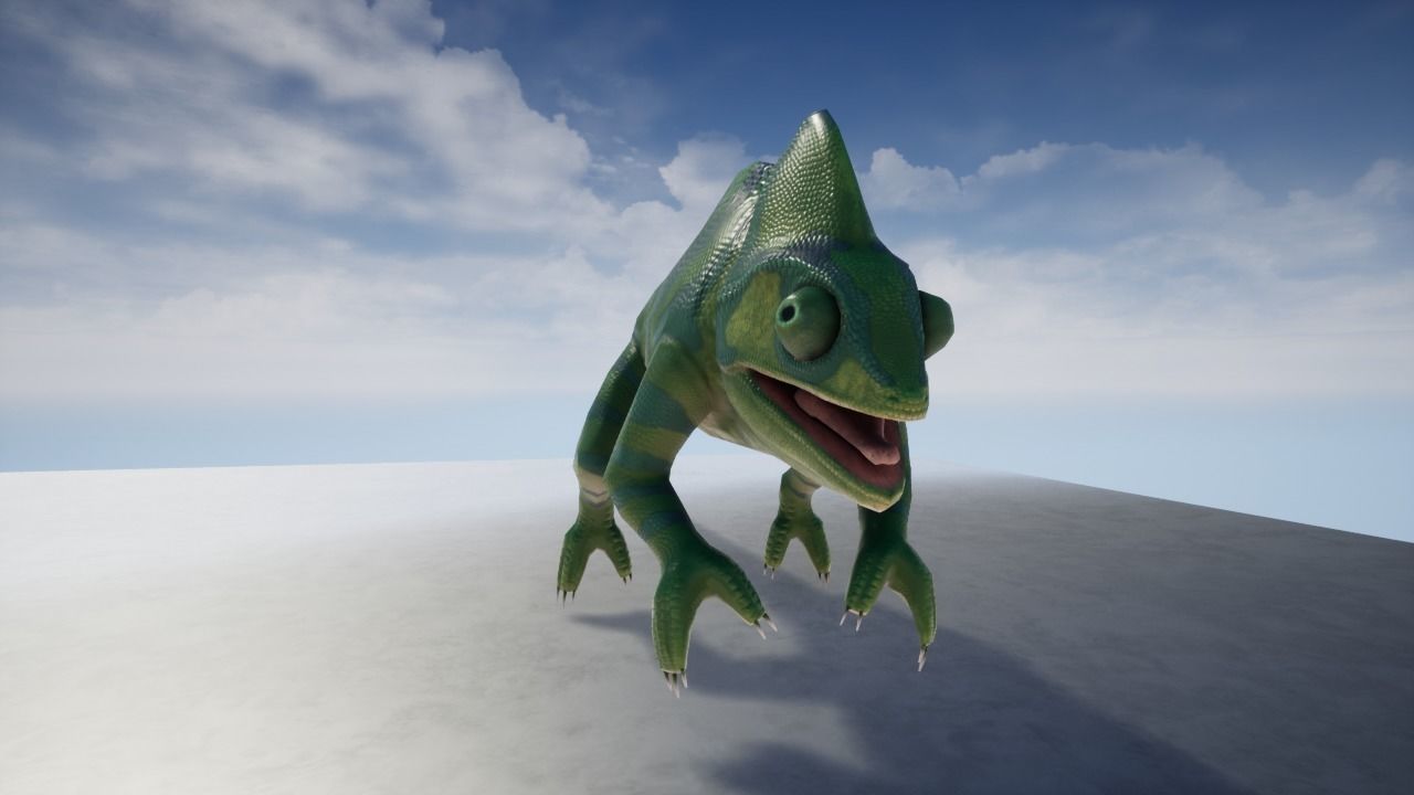3D model 3D Chameleon VR / AR / low-poly | CGTrader