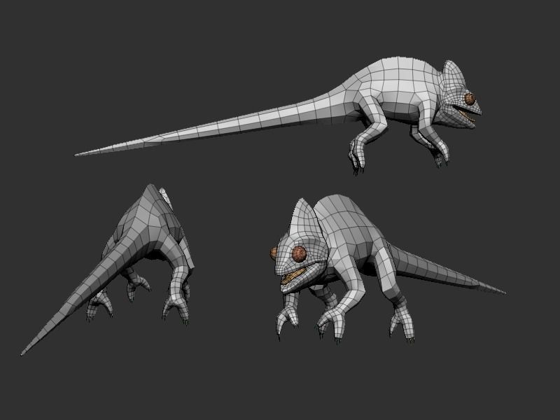 3D model 3D Chameleon VR / AR / low-poly | CGTrader