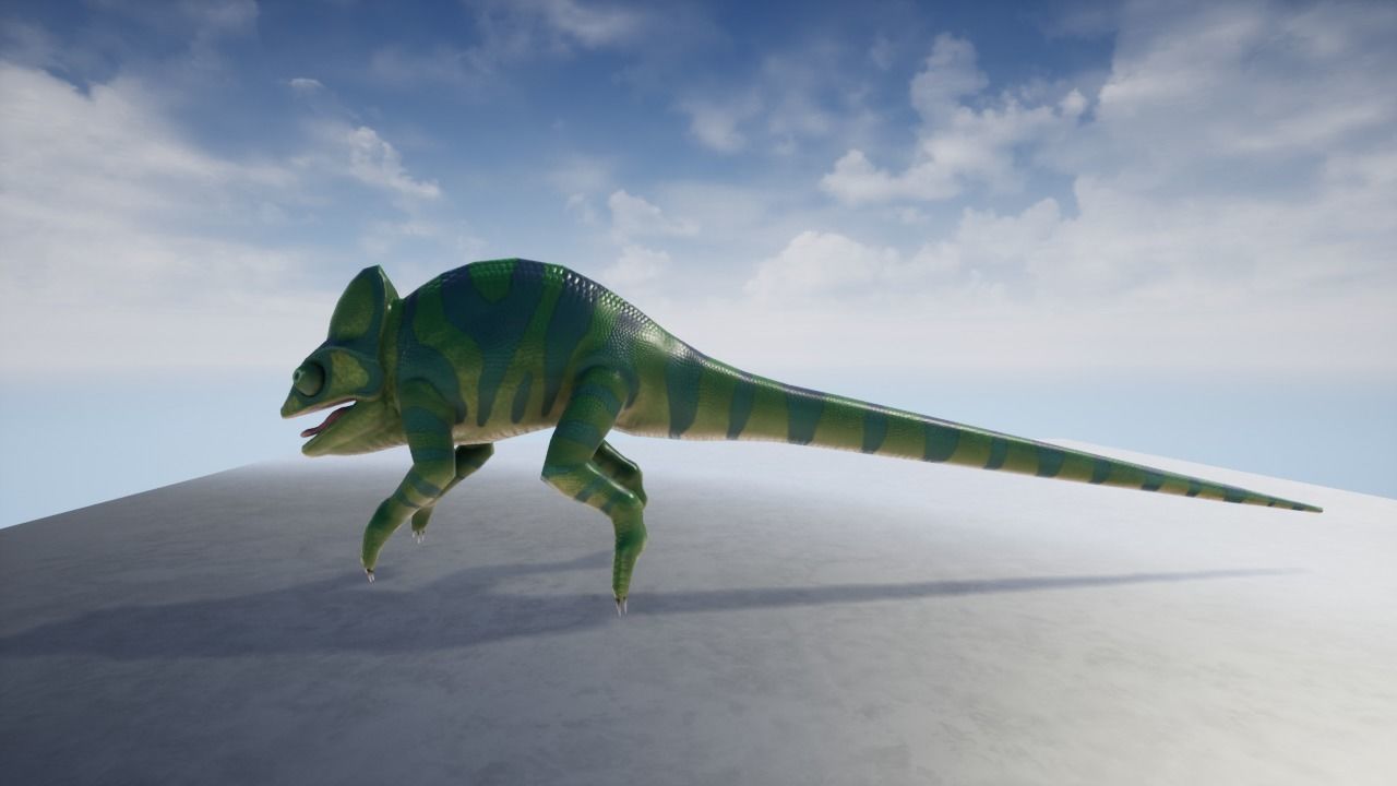 3D model 3D Chameleon VR / AR / low-poly | CGTrader