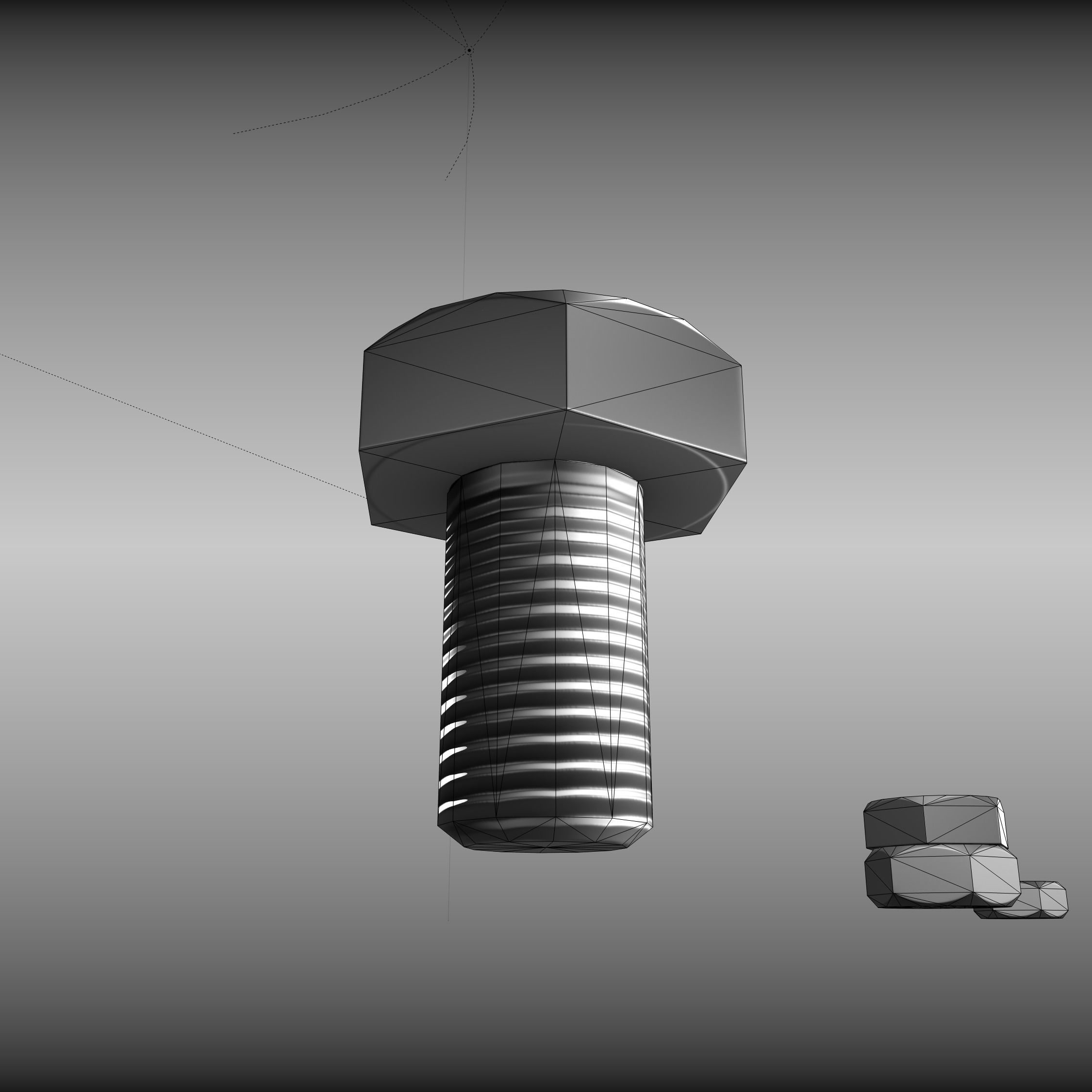 3D model Low-Poly Bolt Version 1 VR / AR / low-poly | CGTrader