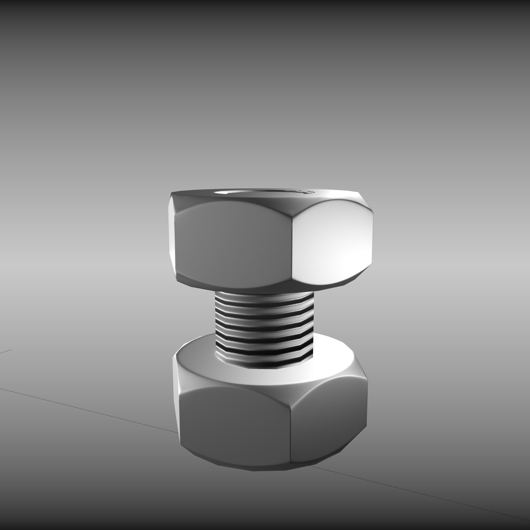 3D model Low-Poly Nut and Bolt VR / AR / low-poly | CGTrader