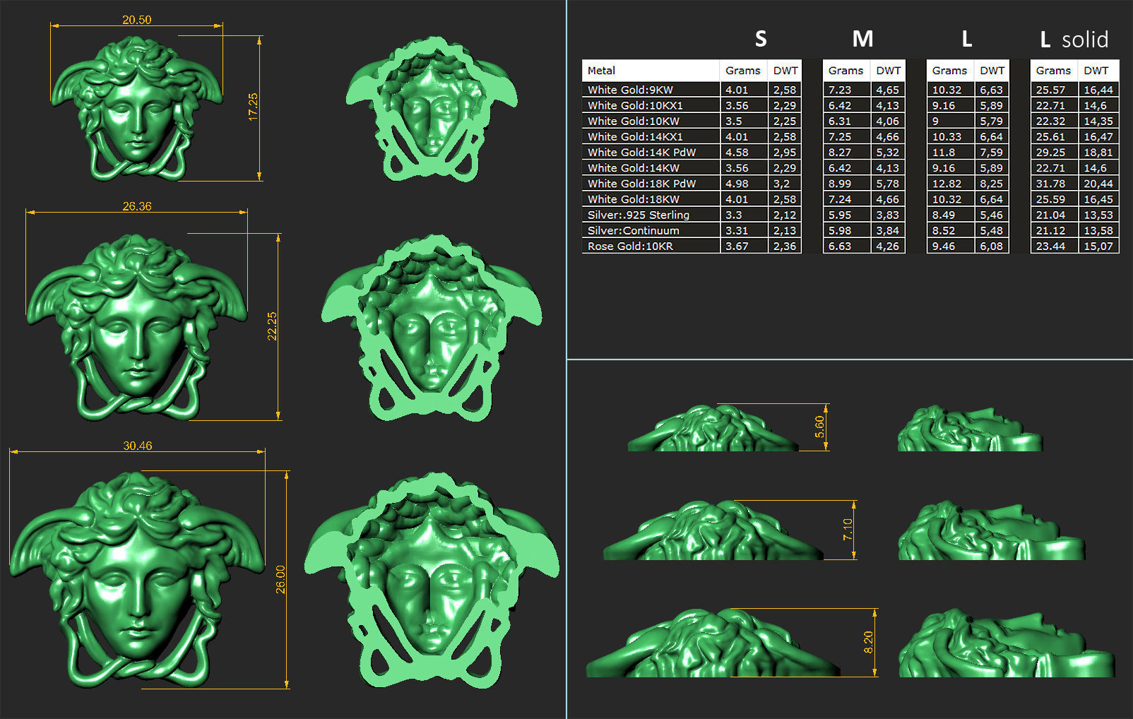 Medusa head Pack 3D model 3D printable | CGTrader