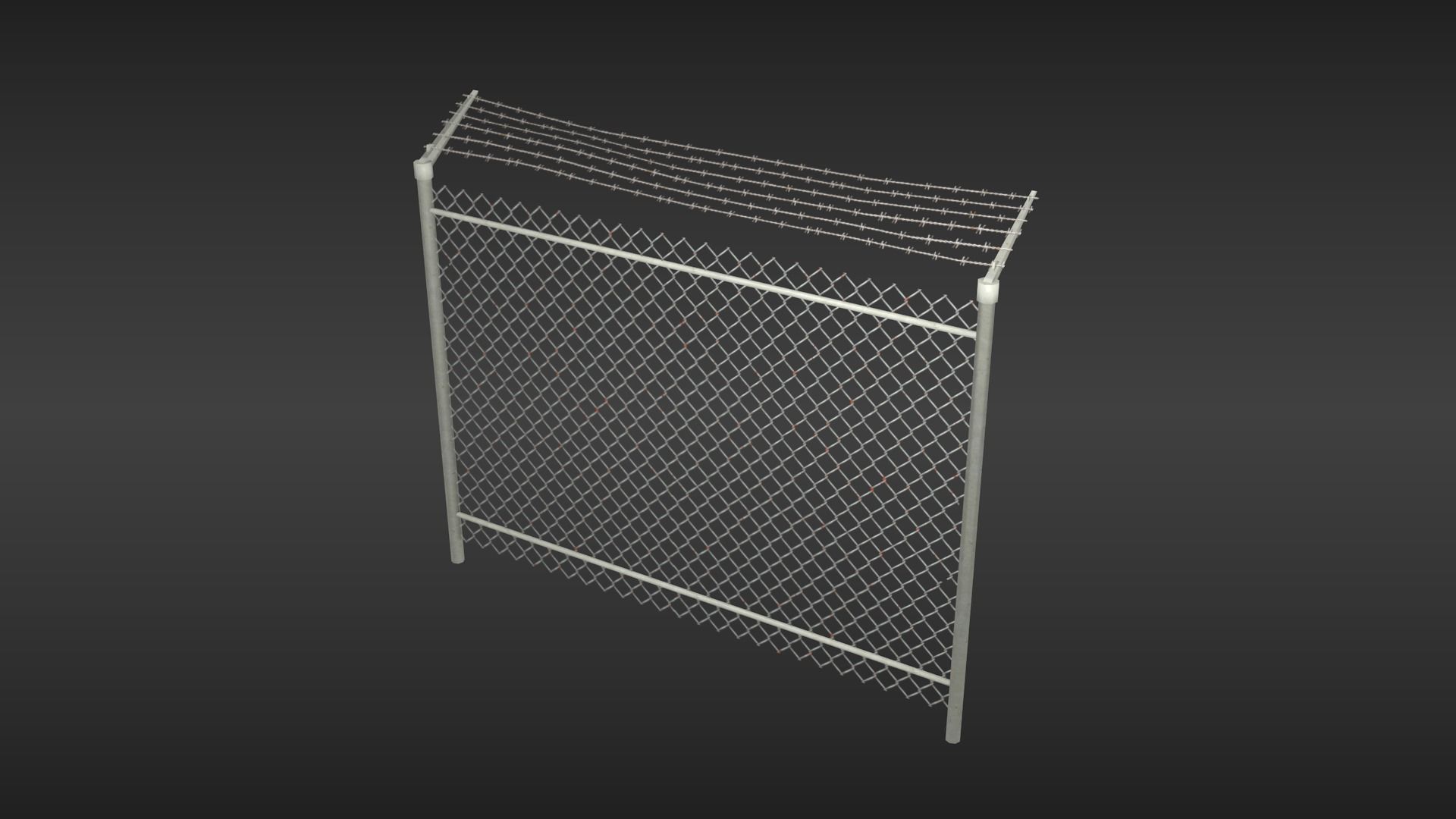 A chain-link fences set free VR / AR / low-poly 3D model | CGTrader