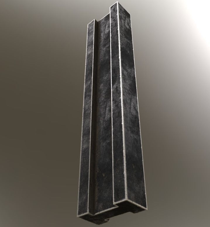 3D model I-Beam metal pole with finish VR / AR / low-poly | CGTrader