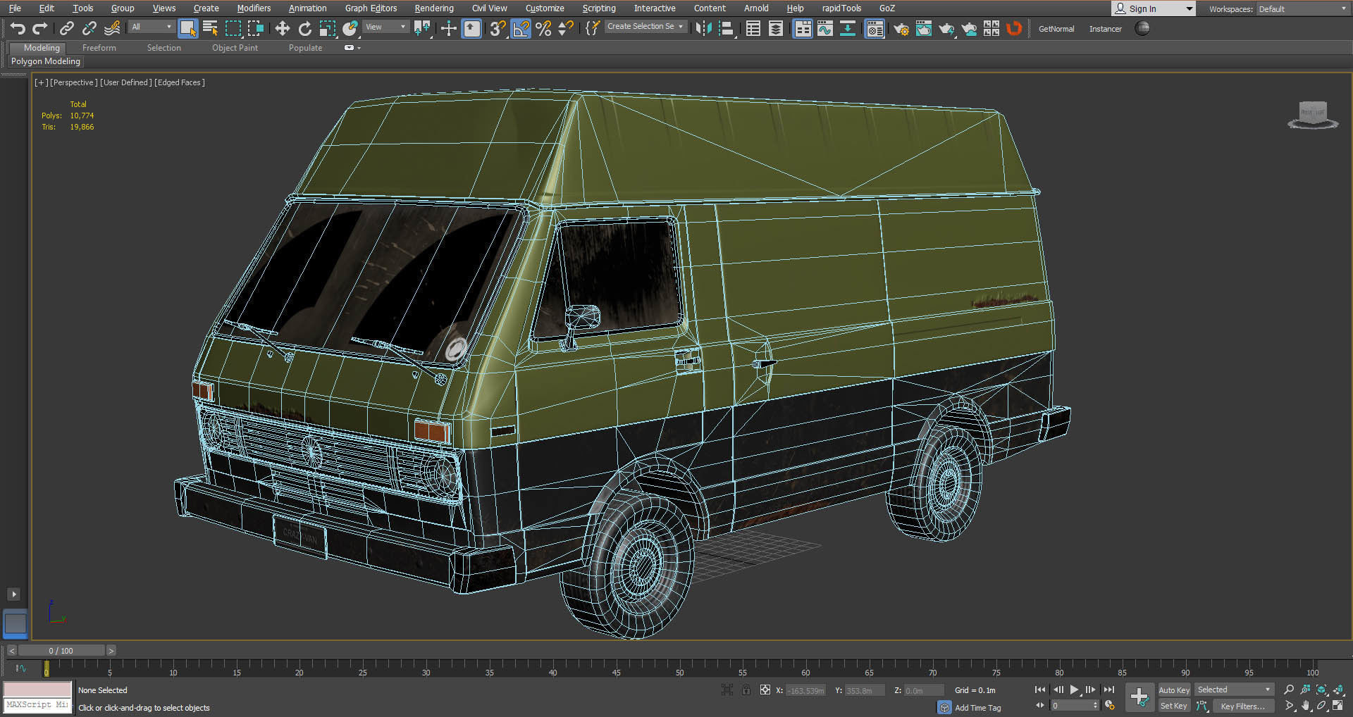3D model VW Van LT Volkswagen Lowpoly VR / AR / low-poly | CGTrader