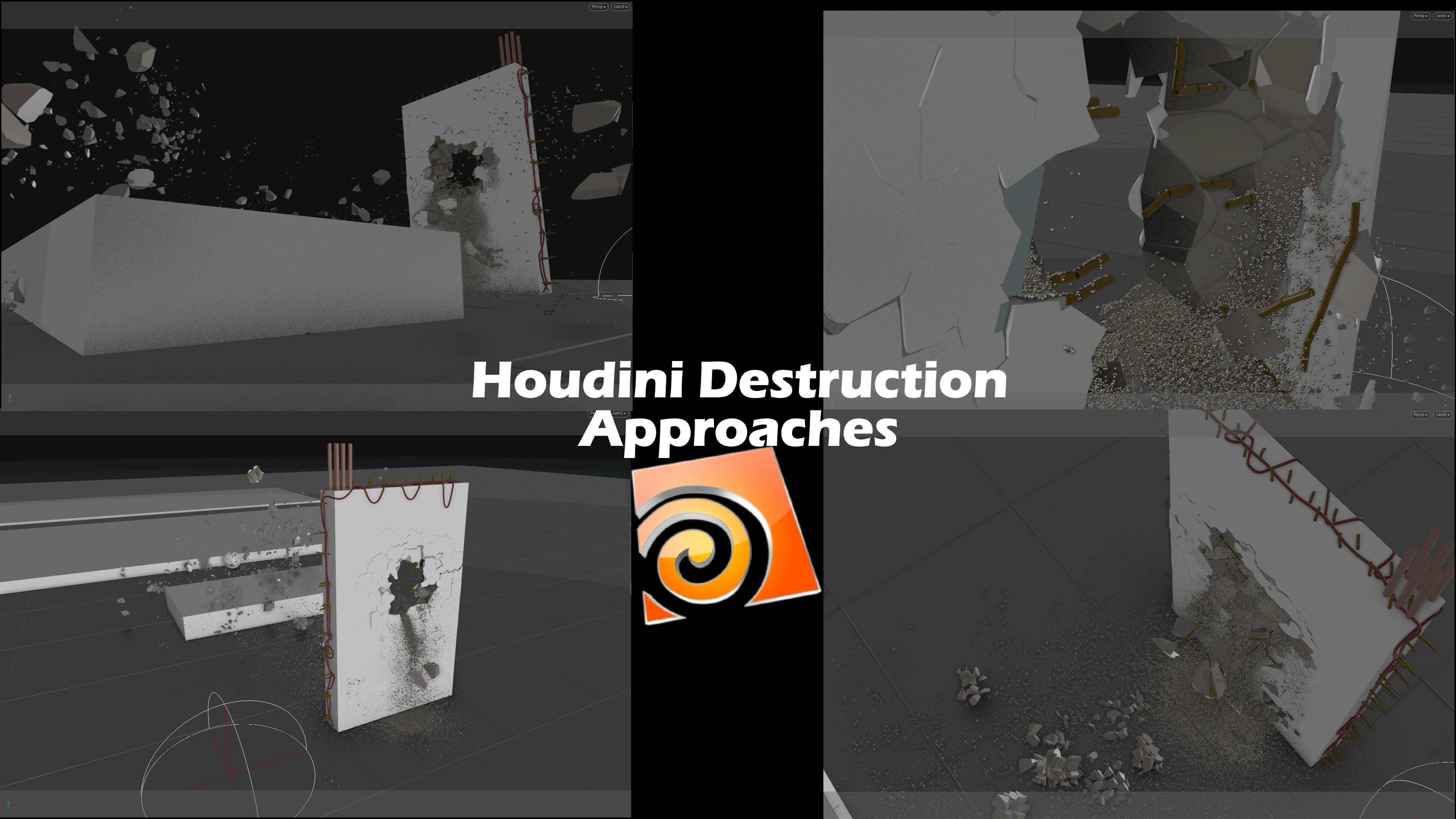 Houdini 17 Redshift Destruction Setup 3D model animated rigged | CGTrader