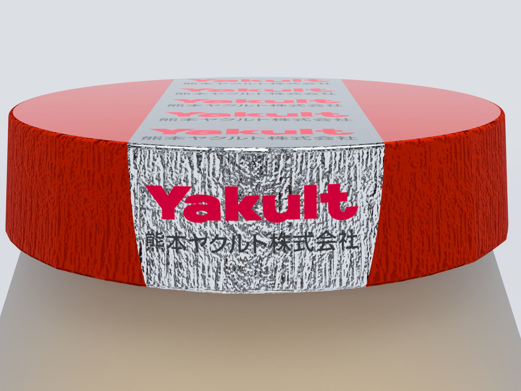 3D model Yakult milk bottle with label VR / AR / low-poly | CGTrader