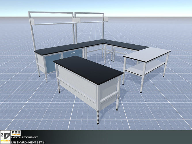 3D model Lab Environment Set VR / AR / low-poly | CGTrader