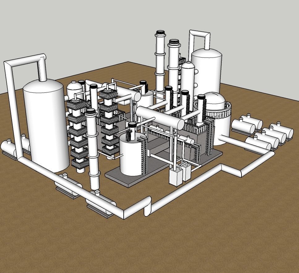 Refinery oil plant 3D model | CGTrader