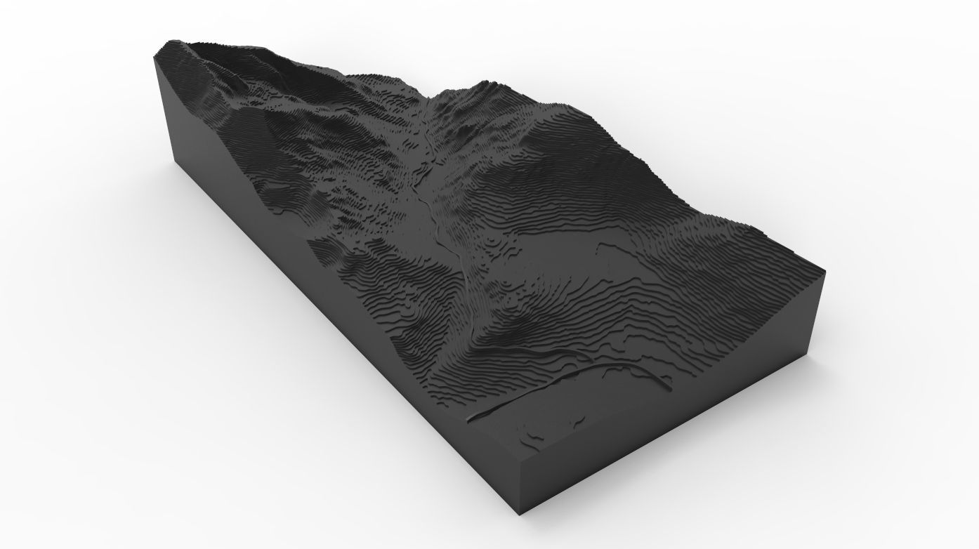Llanberis Pass Topographical Map 3D model | CGTrader