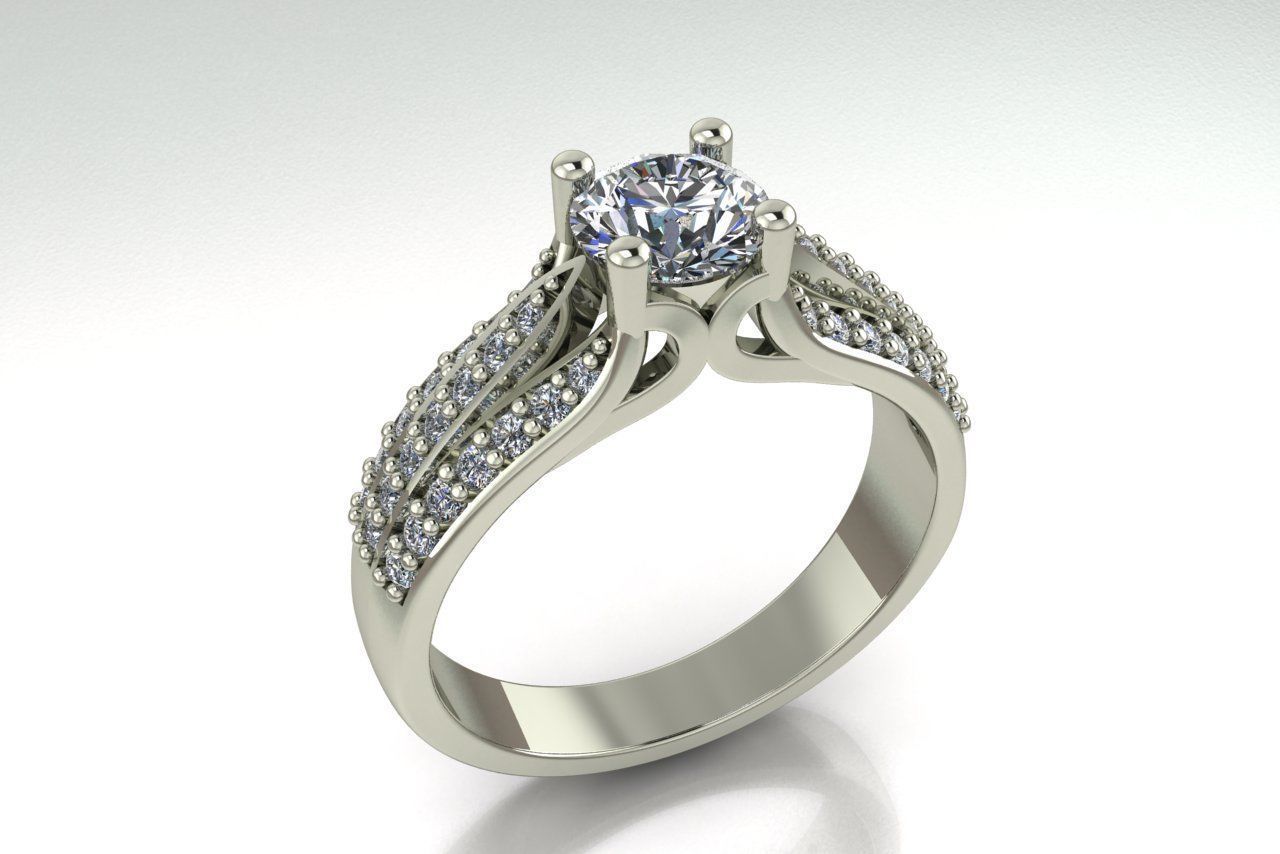Diamond ring 3D model | CGTrader