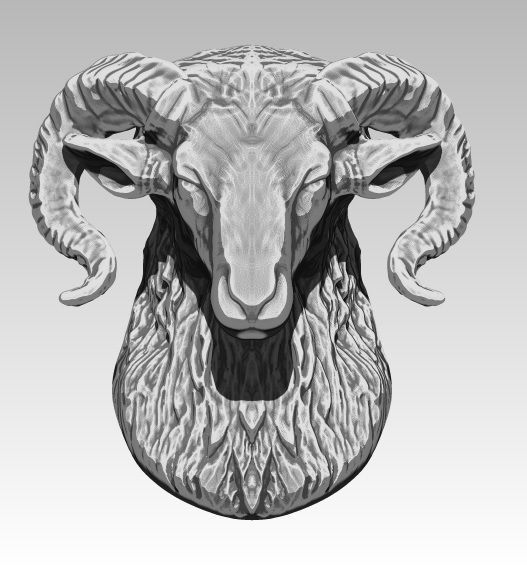 Detailed Ram head 3D model 3D printable | CGTrader