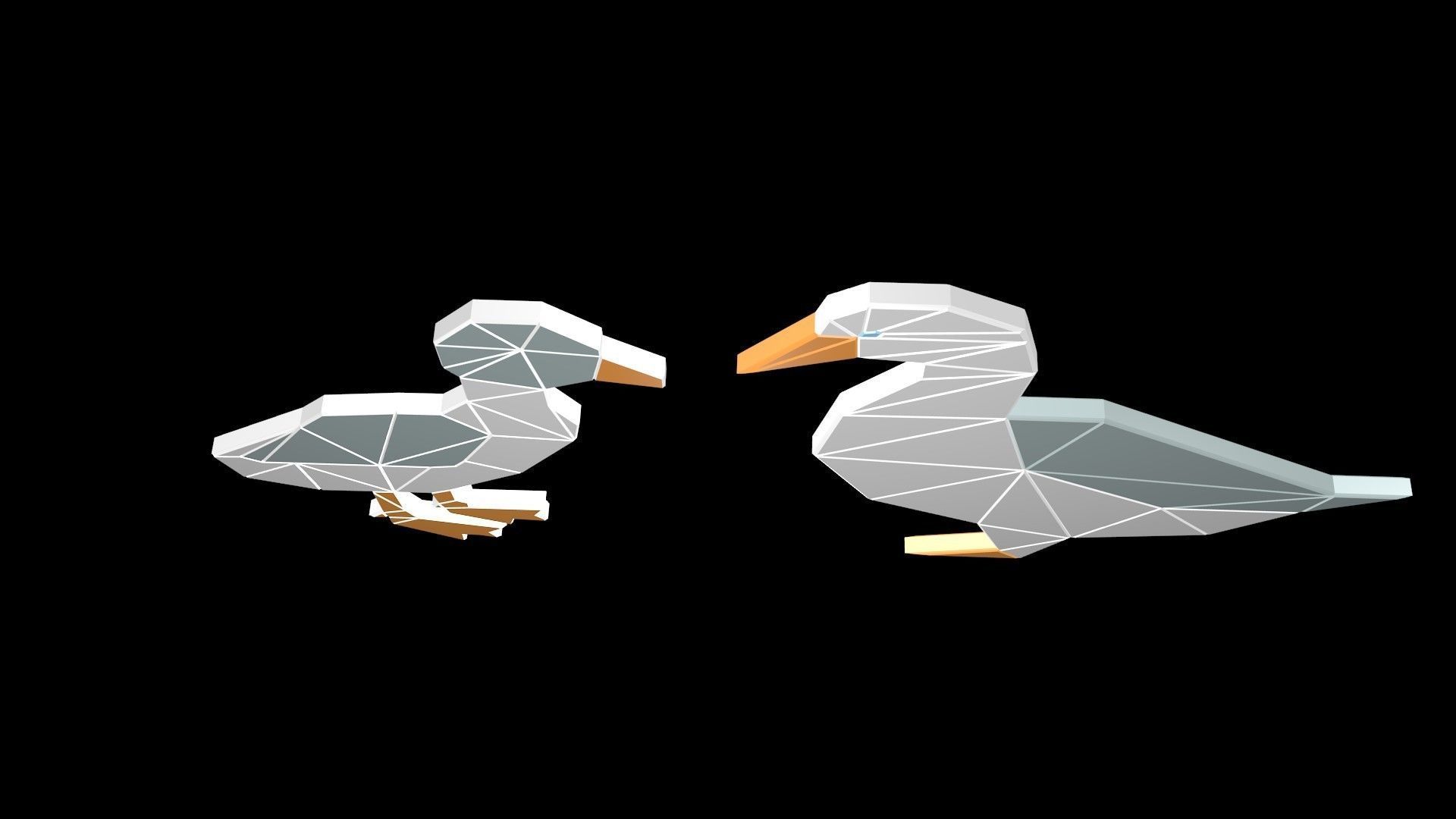 Low poly duck symbols free VR / AR / low-poly 3D model | CGTrader