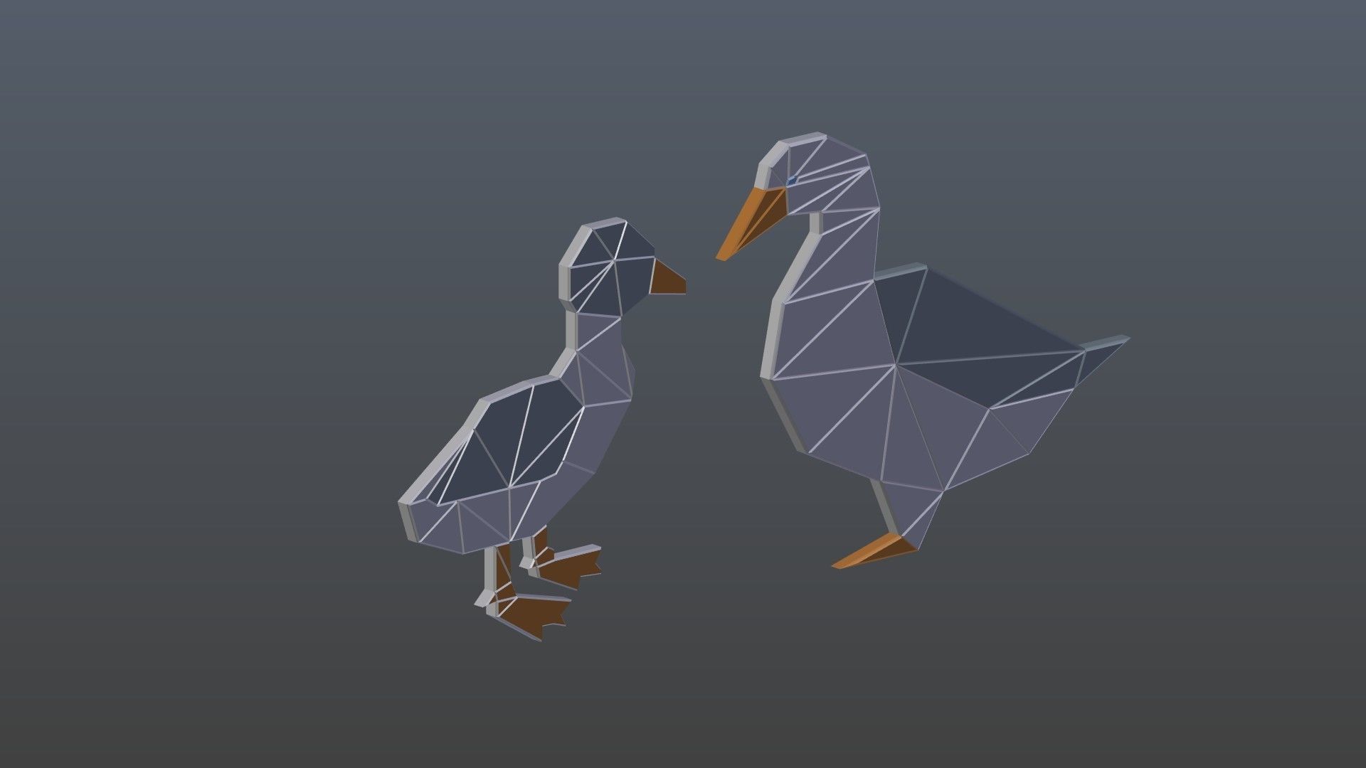 Low poly duck symbols free VR / AR / low-poly 3D model | CGTrader