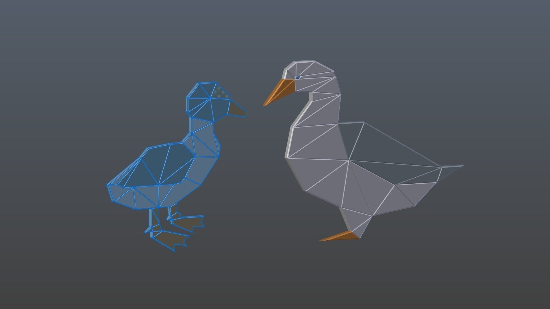 Low poly duck symbols free VR / AR / low-poly 3D model | CGTrader