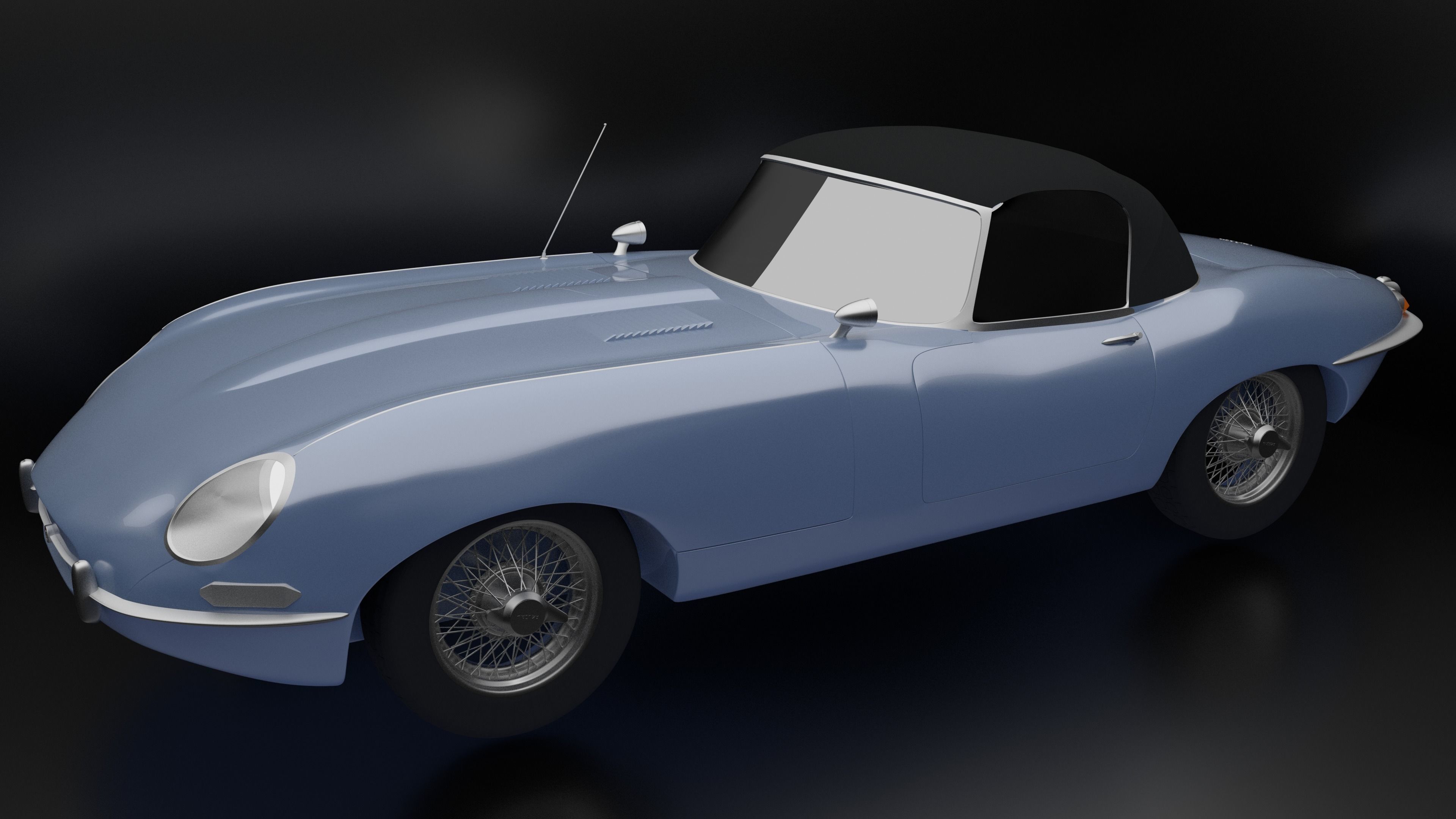 1966 Jaguar XKE Convertible free 3D model 3D printable | CGTrader
